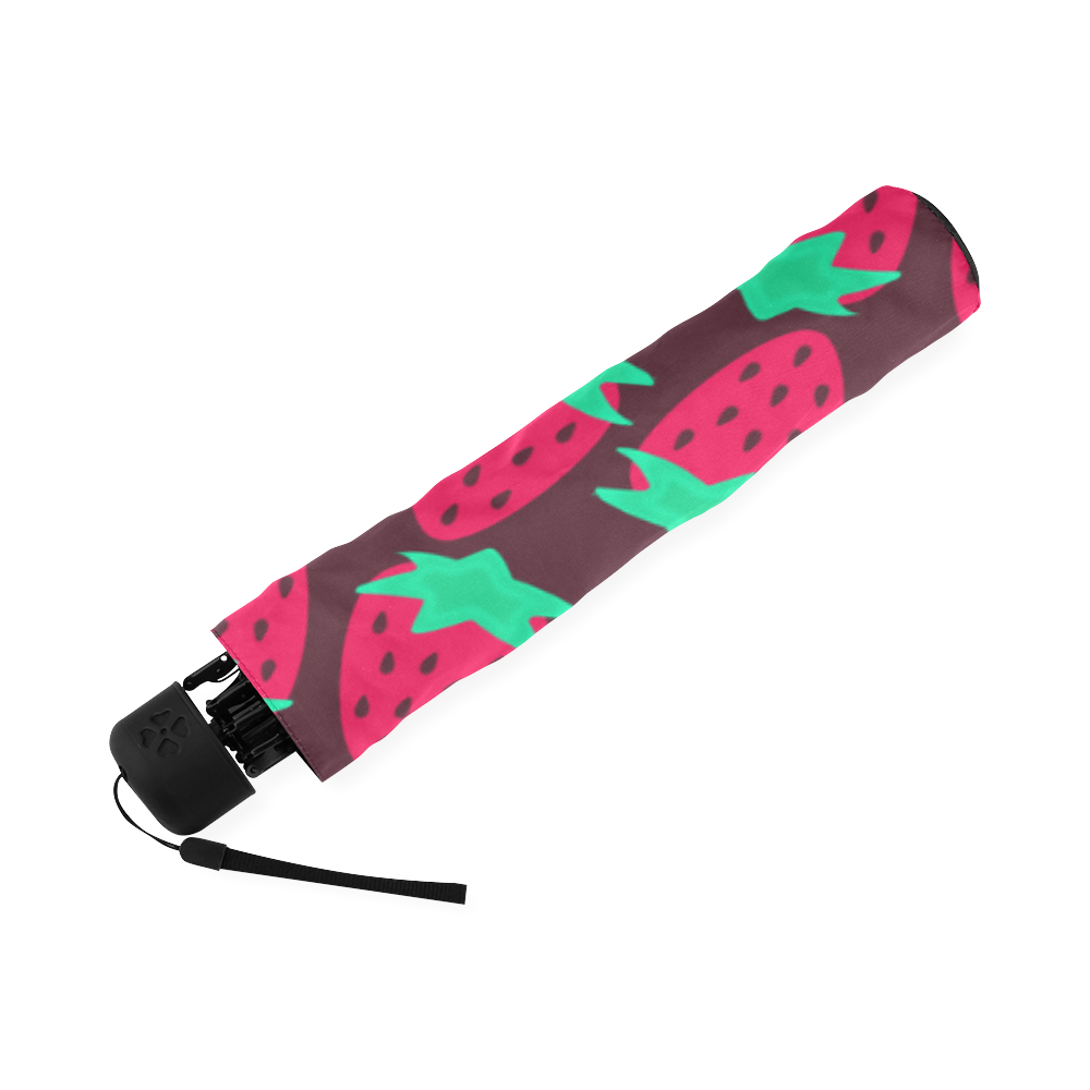 Strawberry Pattern Foldable Umbrella (Model U01) | ID: D205640