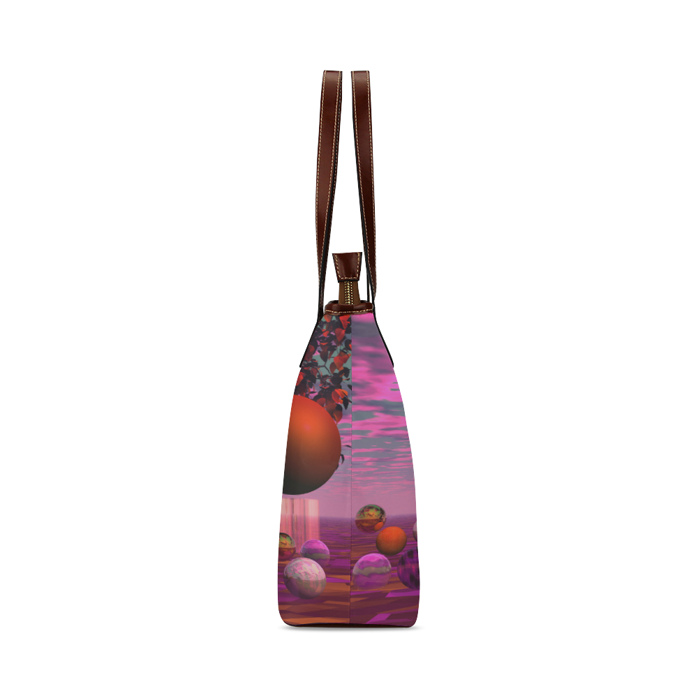Bittersweet Opinion, Abstract Raspberry Maple Tree Shoulder Tote Bag ...