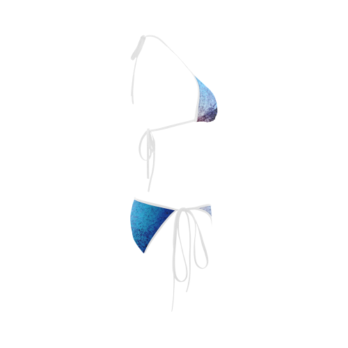 Textured Blue Custom Bikini Swimsuit | ID: D216692