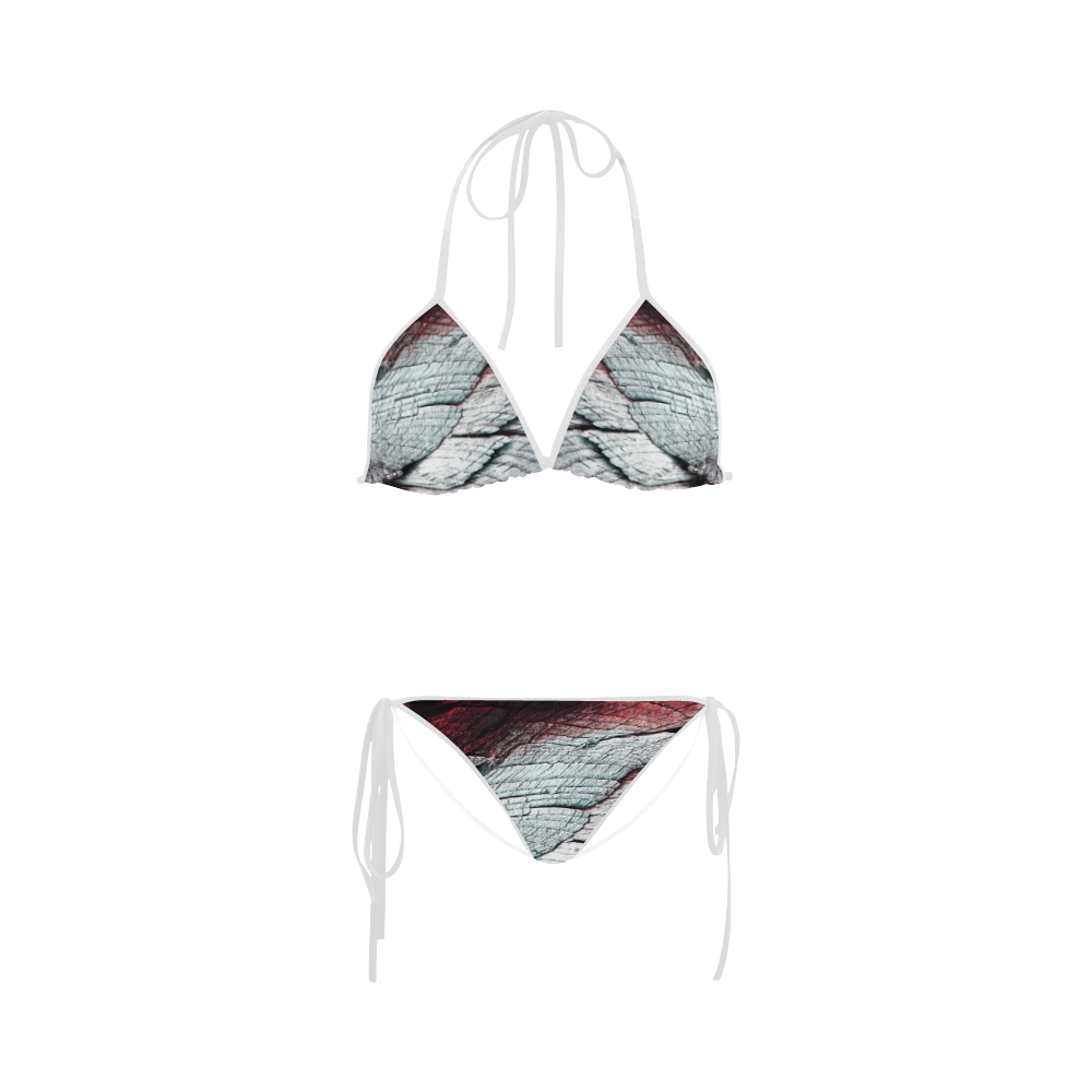 Wood Texture Custom Bikini Swimsuit | ID: D216750