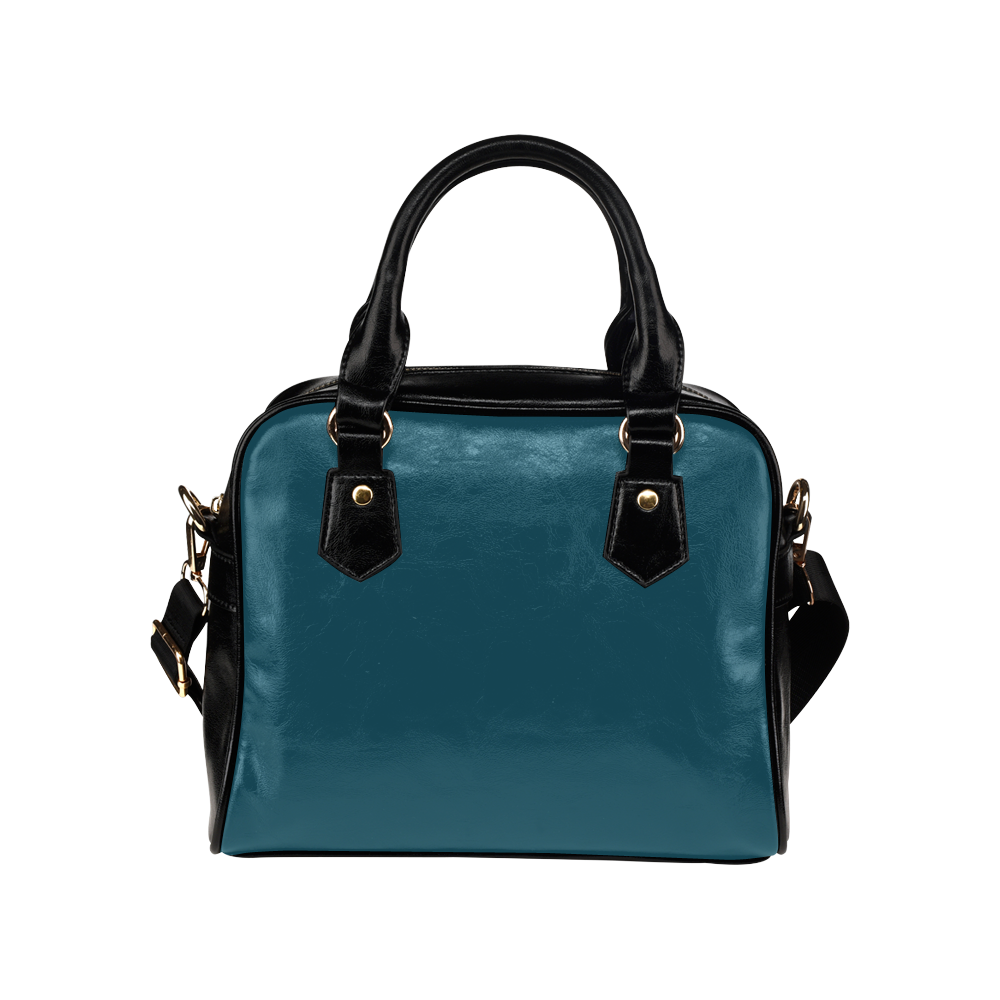 Blue Coral Color Accent Shoulder Handbag (Model 1634) | ID: D220691