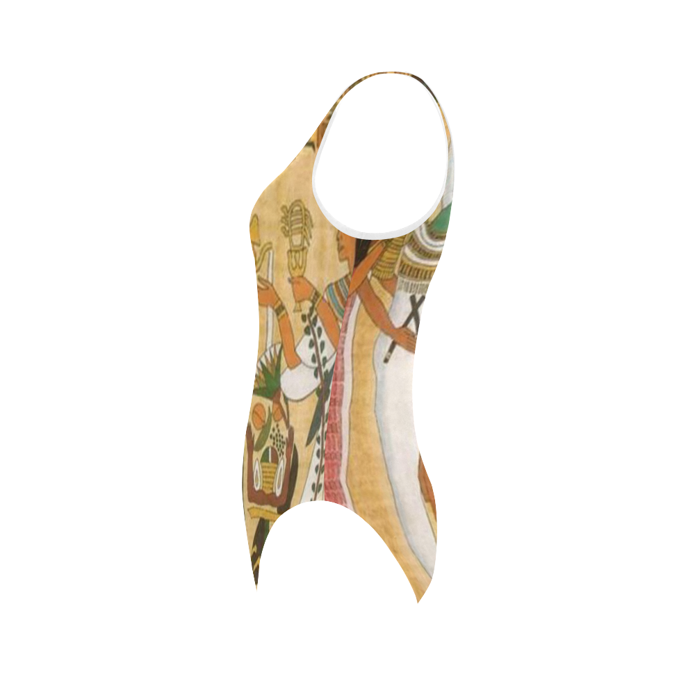 Ancient Egyptian Culture Vest One Piece Swimsuit (Model S04) | ID: D221790