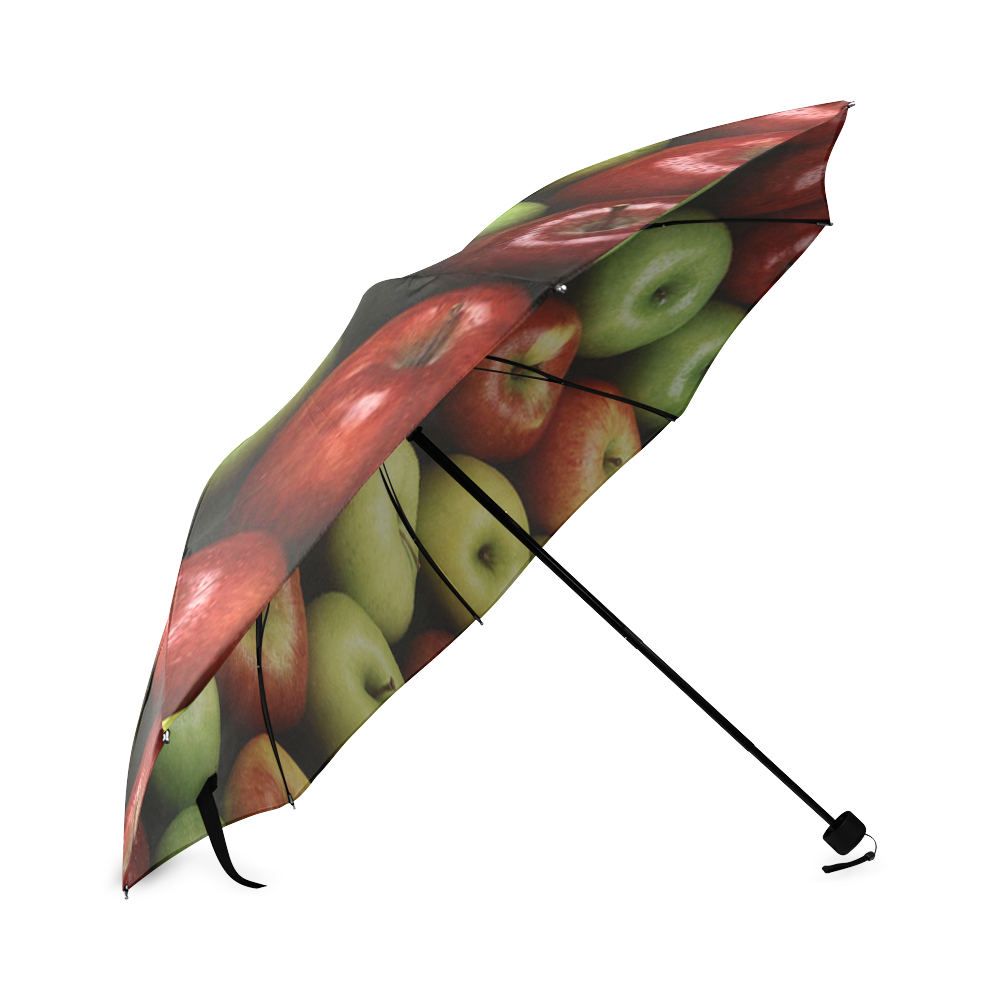 Red and Green Apples Displayed In A Pattern Foldable Umbrella (Model ...
