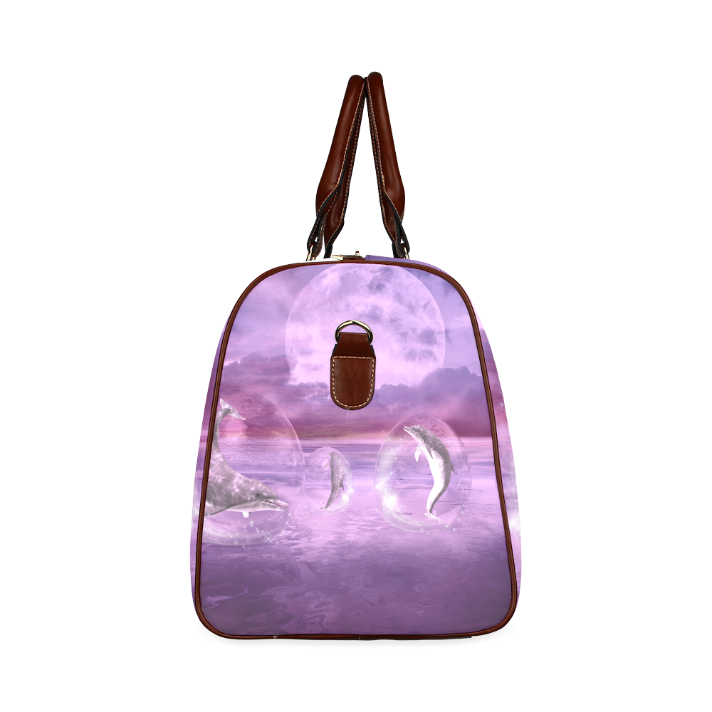 Dream Of Dolphins Waterproof Travel Bag/Large (Model 1639) | ID: D225198