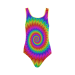Psychedelic Rainbow Spiral Vest One Piece Swimsuit (Model S04) | ID ...