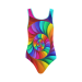 Psychedelic Rainbow Spiral Vest One Piece Swimsuit (Model S04) | ID ...