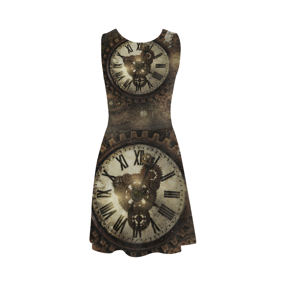 Vintage Steampunk Clocks Atalanta Sundress (Model D04) | ID: D238932