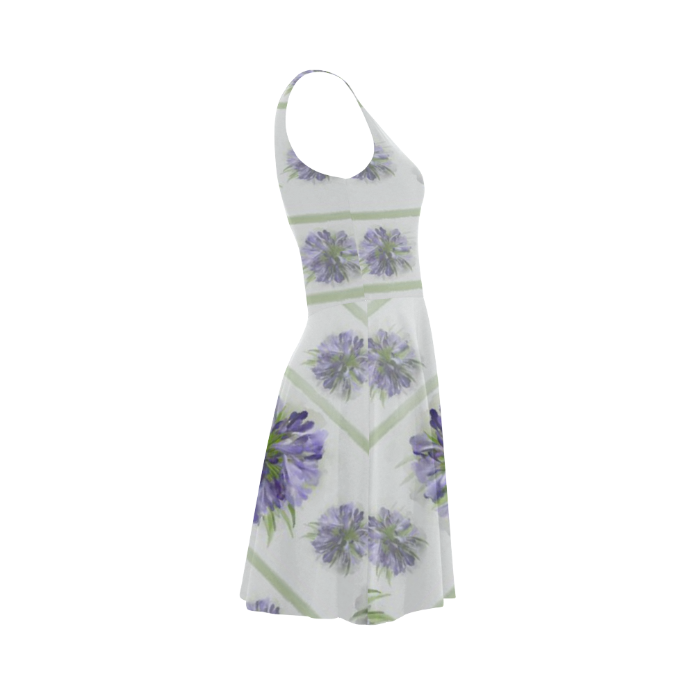Purple Flower Atalanta Sundress (Model D04) | ID: D259062