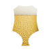 Close Up Beer Glass Novelty Strap Swimsuit ( Model S05) | ID: D264256