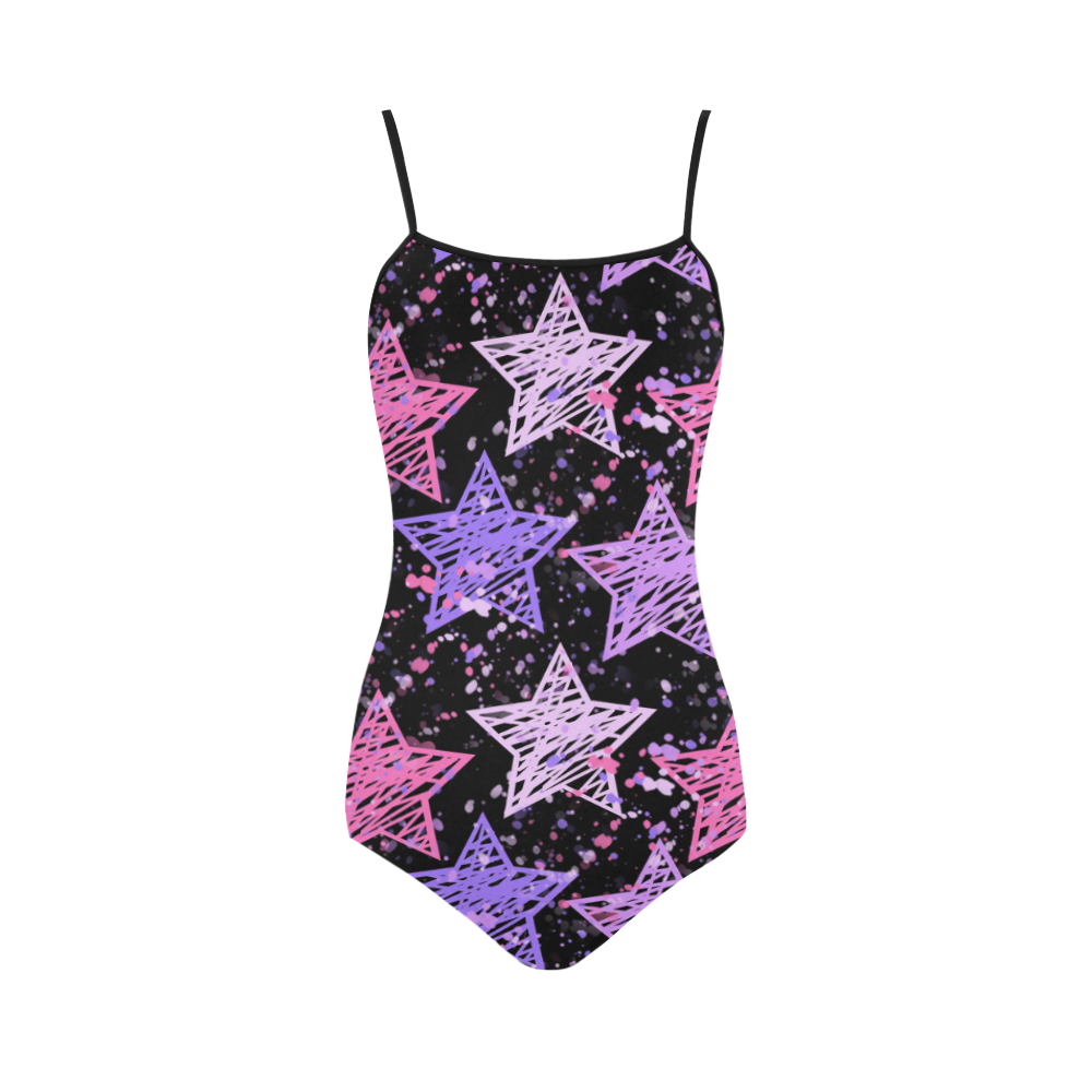 Painted Stars Strap Swimsuit ( Model S05) | ID: D295414