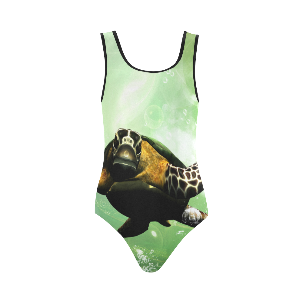 Cute turtle Vest One Piece Swimsuit (Model S04) | ID: D295950