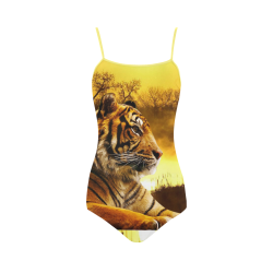 Watercolor Tiger Strap Swimsuit ( Model S05) | ID: D664517
