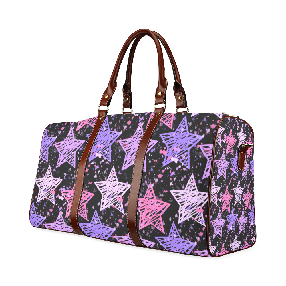 Painted Stars Waterproof Travel Bag/Large (Model 1639) | ID: D301681