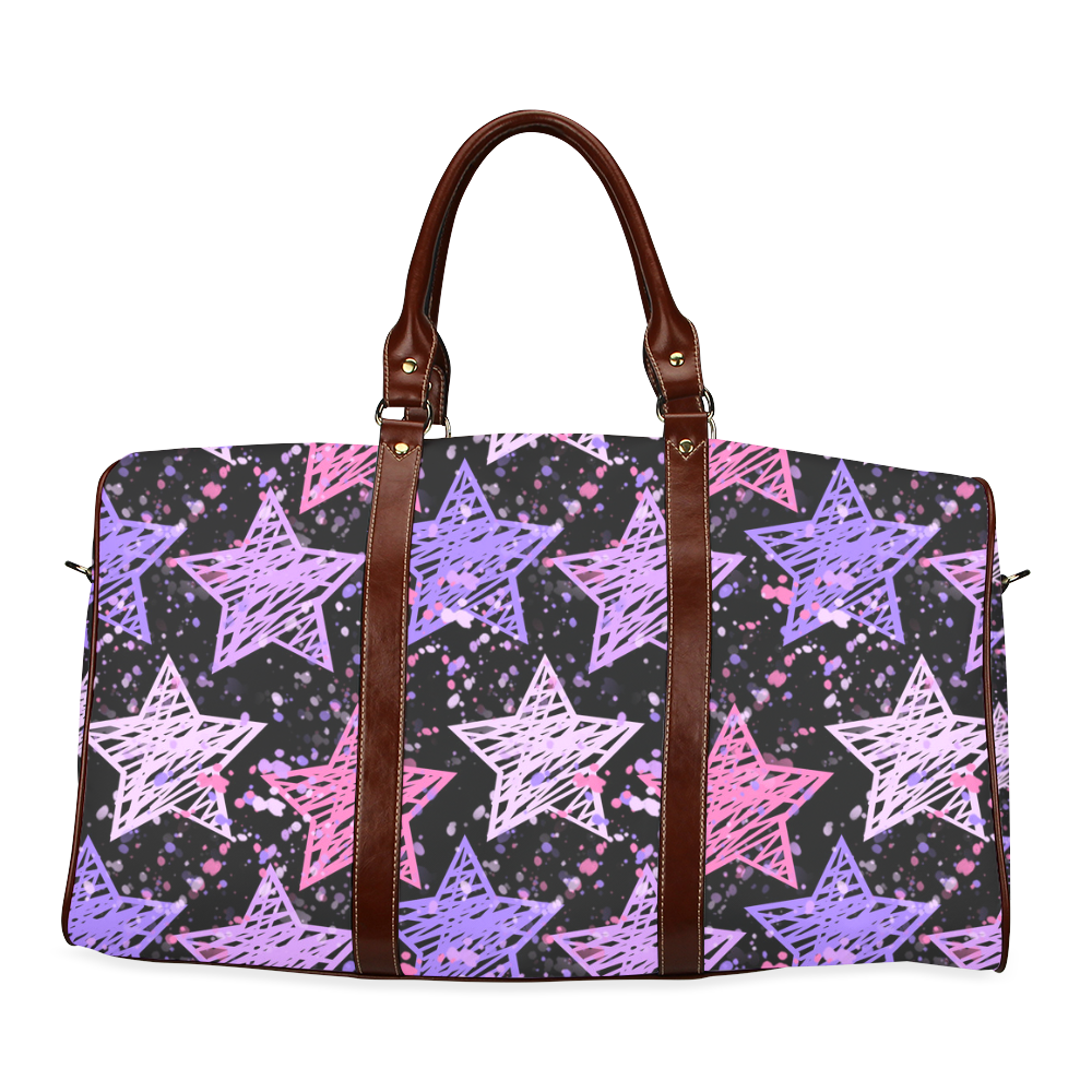 Painted Stars Waterproof Travel Bag/Large (Model 1639) | ID: D301681