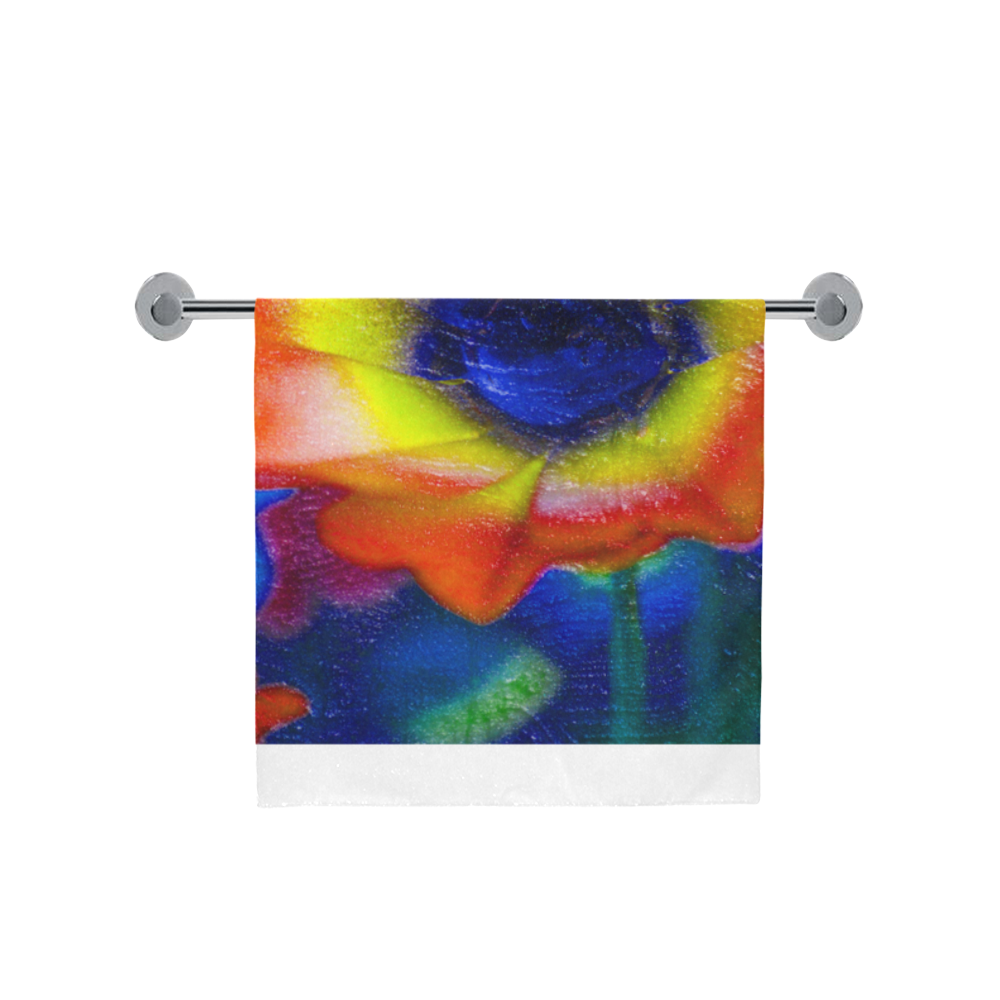 Colorful Tye Dye Flowers Bath Towel 30"x56" | ID: D309778