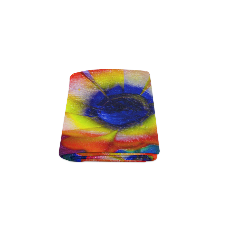 Colorful Tye Dye Flowers Blanket 40"x50" | ID: D309770
