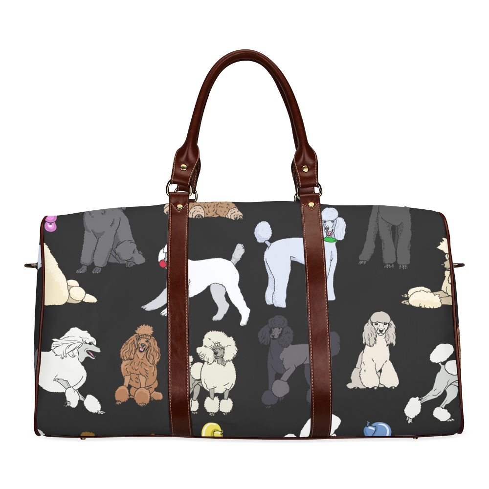 poodles show bag black Waterproof Travel Bag/Large (Model 1639) | ID ...