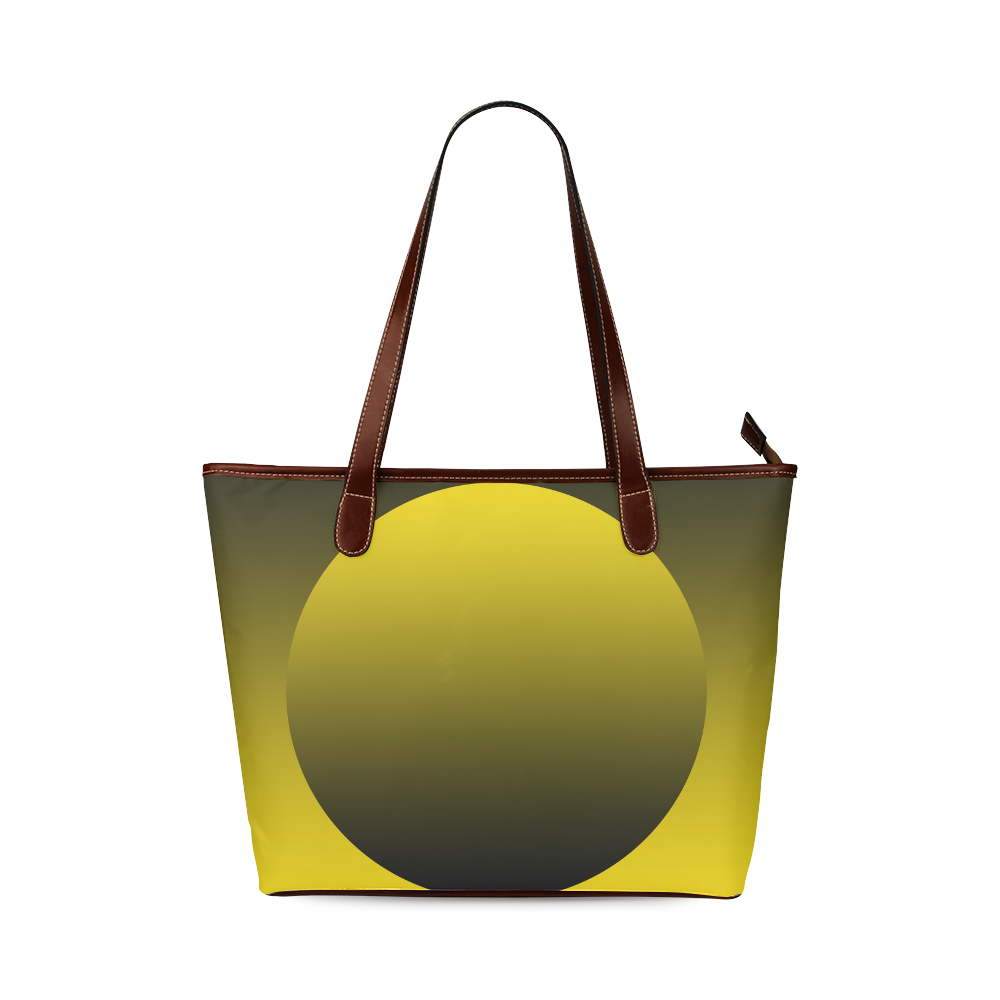 Yellow Circle Bag Shoulder Tote Bag (Model 1646) | ID: D340644
