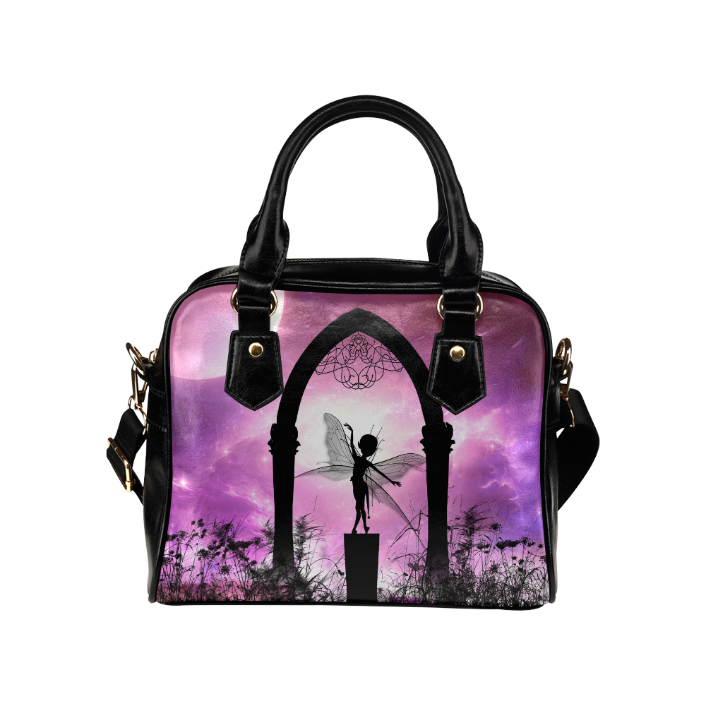 Cute dancing fairy in the night Shoulder Handbag (Model 1634) | ID: D343051