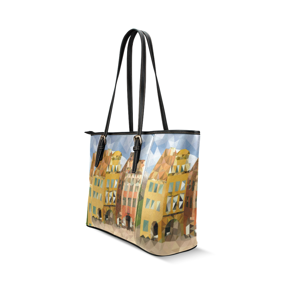 Fairy Tale Town Leather Tote Bag/Large (Model 1640) | ID: D349686