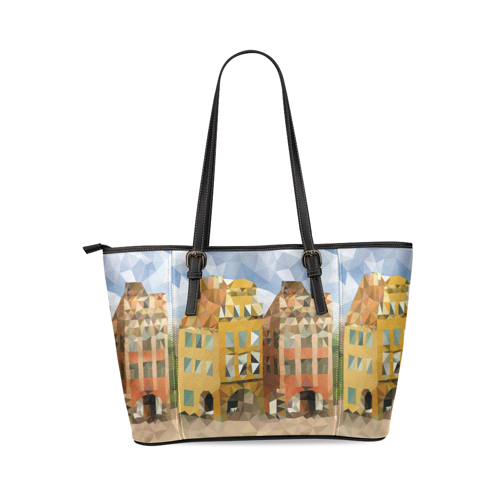 Fairy Tale Town Leather Tote Bag/Large (Model 1640) | ID: D349686