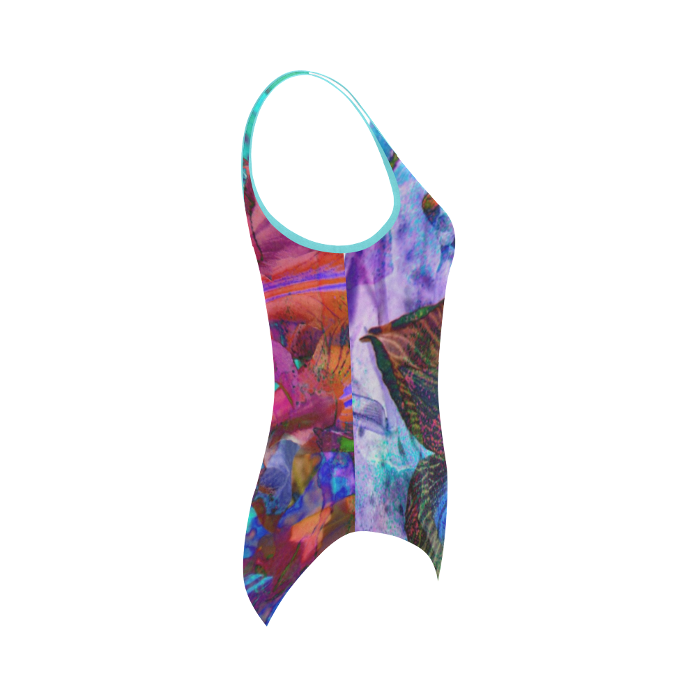 Abstracti Iris Swimsuit Art by Martina Webster Vest One Piece Swimsuit ...