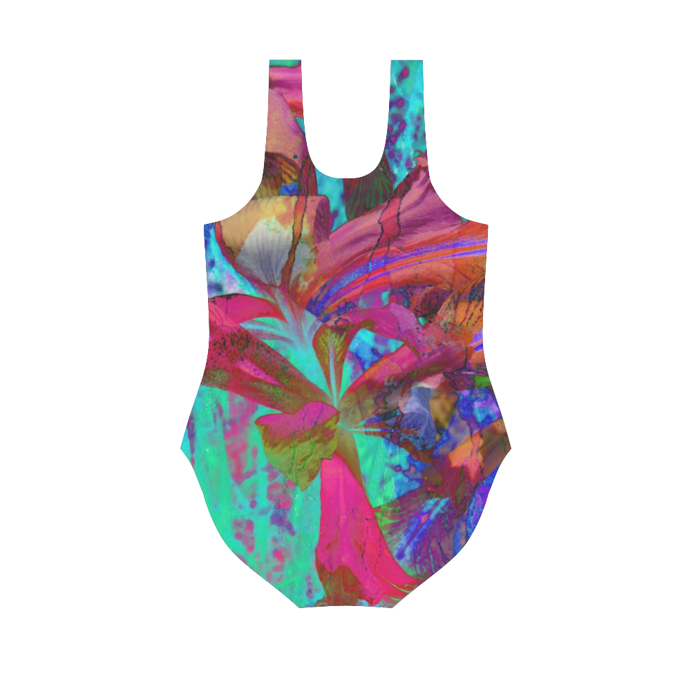 Abstracti Iris Swimsuit Art by Martina Webster Vest One Piece Swimsuit ...