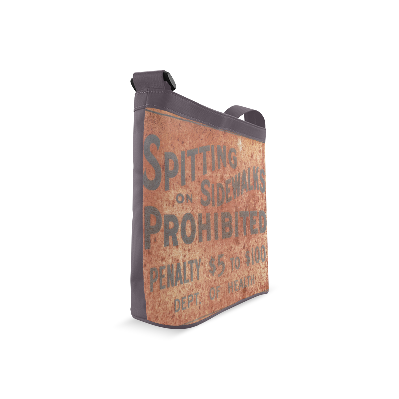 Spitting prohibited, penalty Crossbody Bags (Model 1613) | ID: D375176