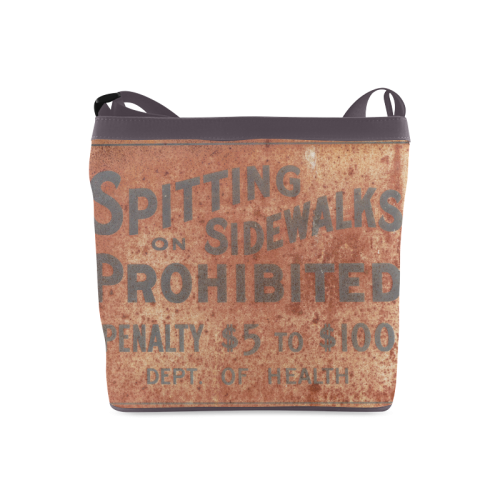 Spitting prohibited, penalty Crossbody Bags (Model 1613) | ID: D375176