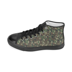 Desert Camouflage Military Pattern Women's Classic High Top Canvas ...