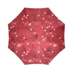 Ruby Red Sparkle Foldable Umbrella (Model U01) | ID: D1842760