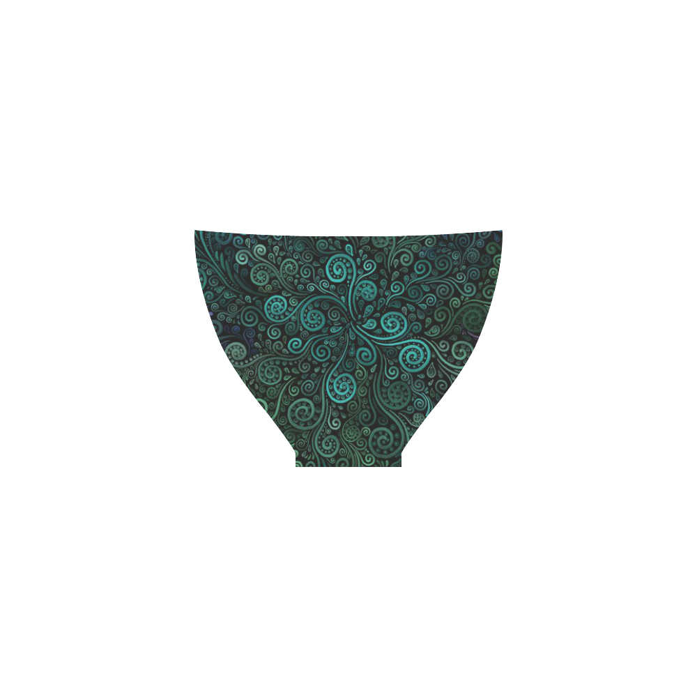 Turquoise 3D Rose Custom Bikini Swimsuit | ID: D390259