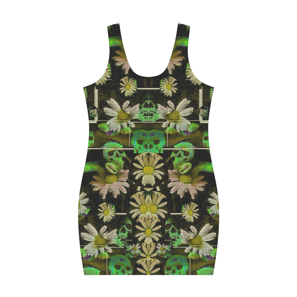 Skull in the fantasy forest popart Medea Vest Dress (Model D06) | ID ...
