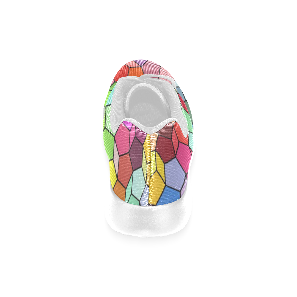 Colorful Polygon Pattern Men’s Running Shoes (Model 020) | ID: D401426