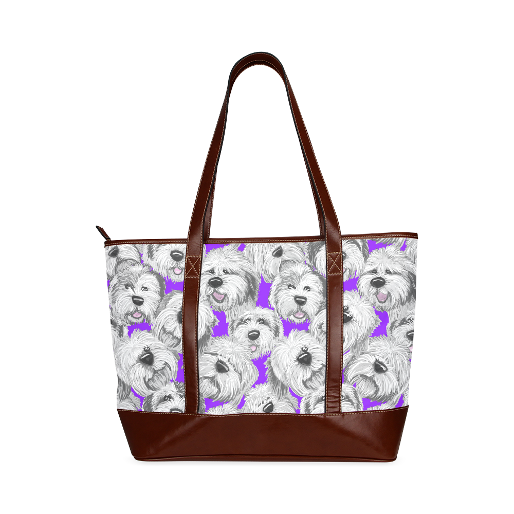 OES heads purple Tote Handbag (Model 1642) | ID: D407681