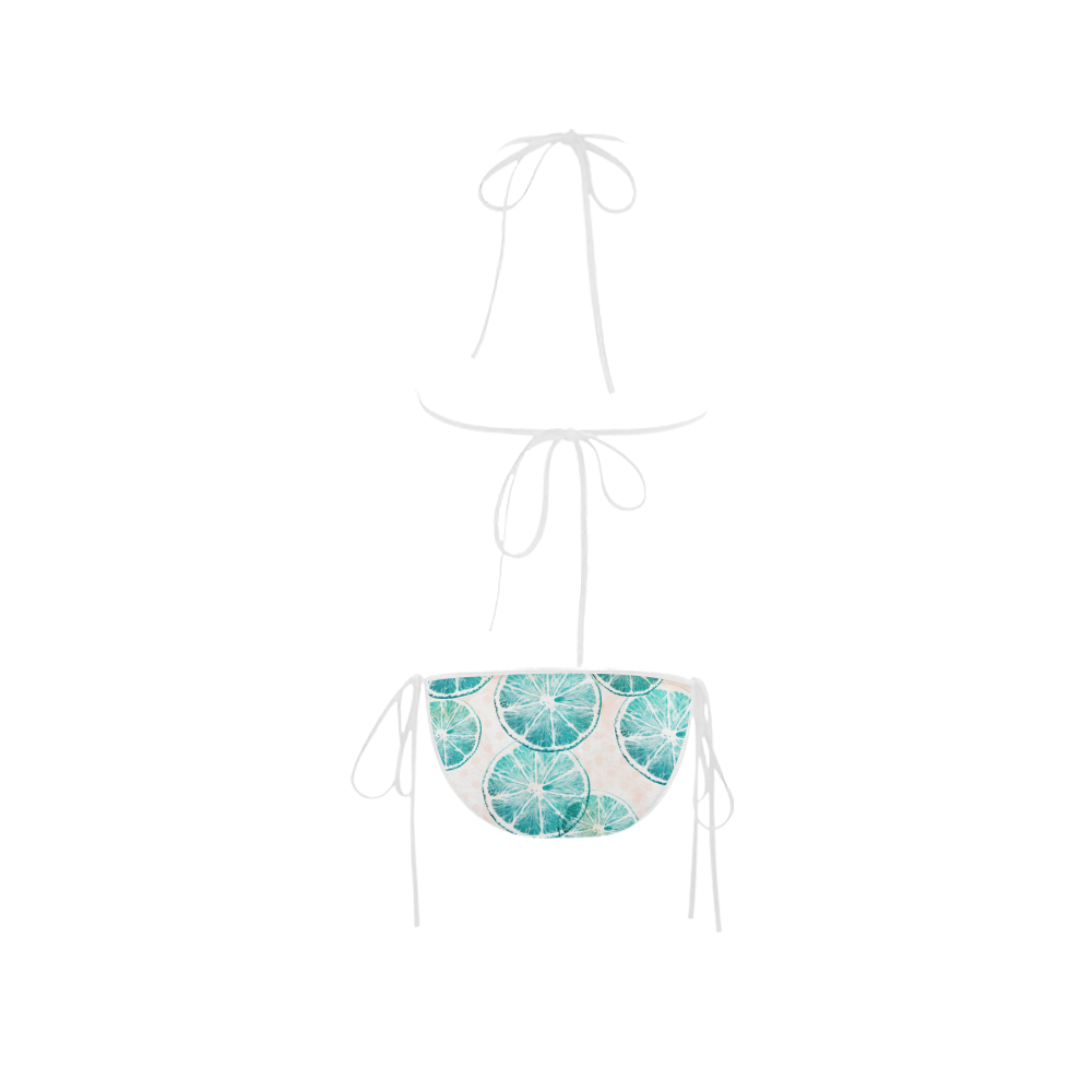 Turquoise Citrus Custom Bikini Swimsuit | ID: D408762