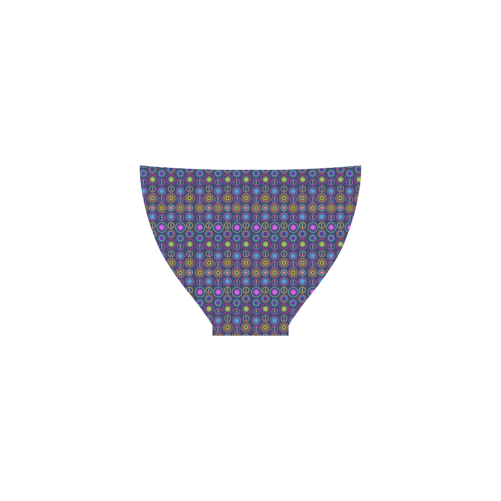 Colorful Geometric Retro Pattern Custom Bikini Swimsuit | ID: D420158