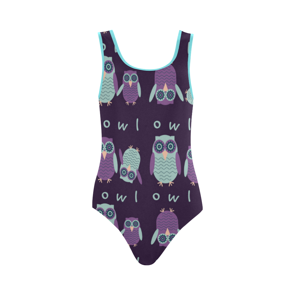 Night Owls Vest One Piece Swimsuit (Model S04) | ID: D423156