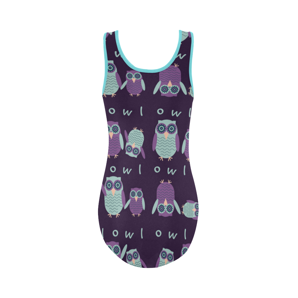 Night Owls Vest One Piece Swimsuit (Model S04) | ID: D423156