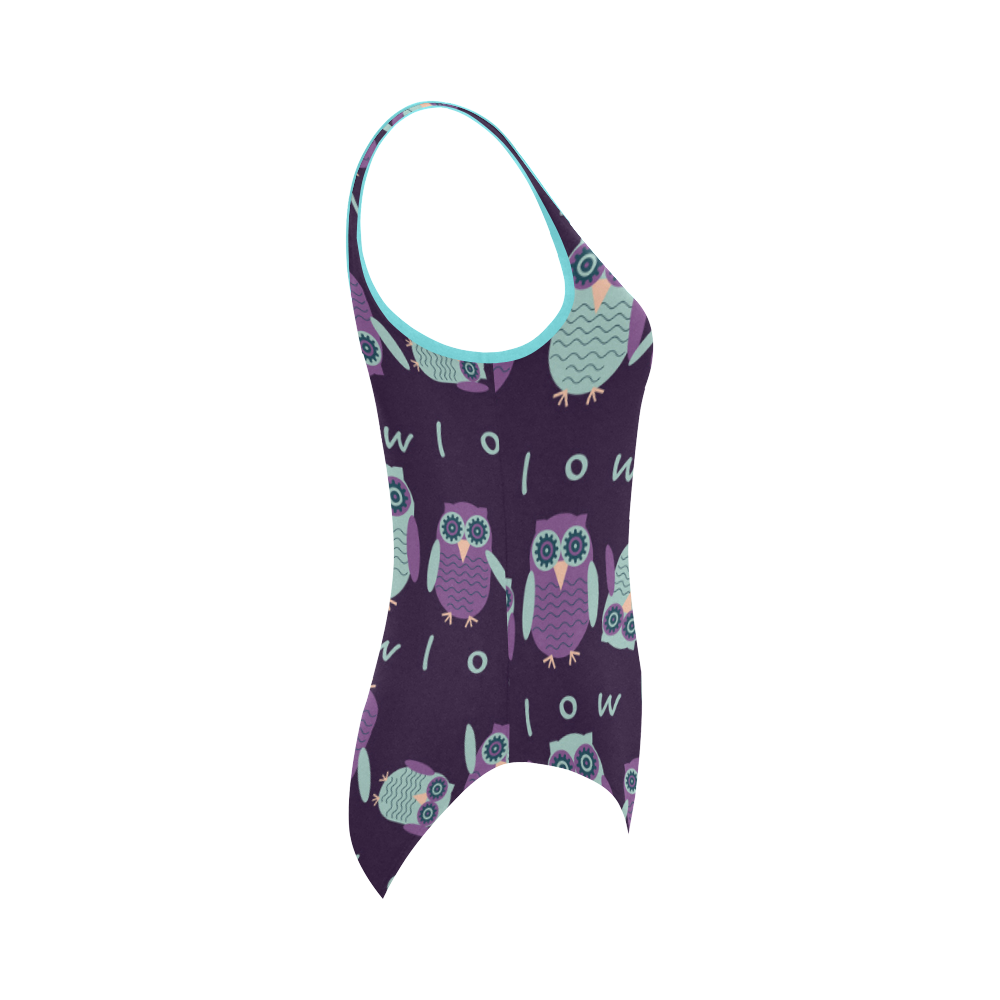 Night Owls Vest One Piece Swimsuit (Model S04) | ID: D423156