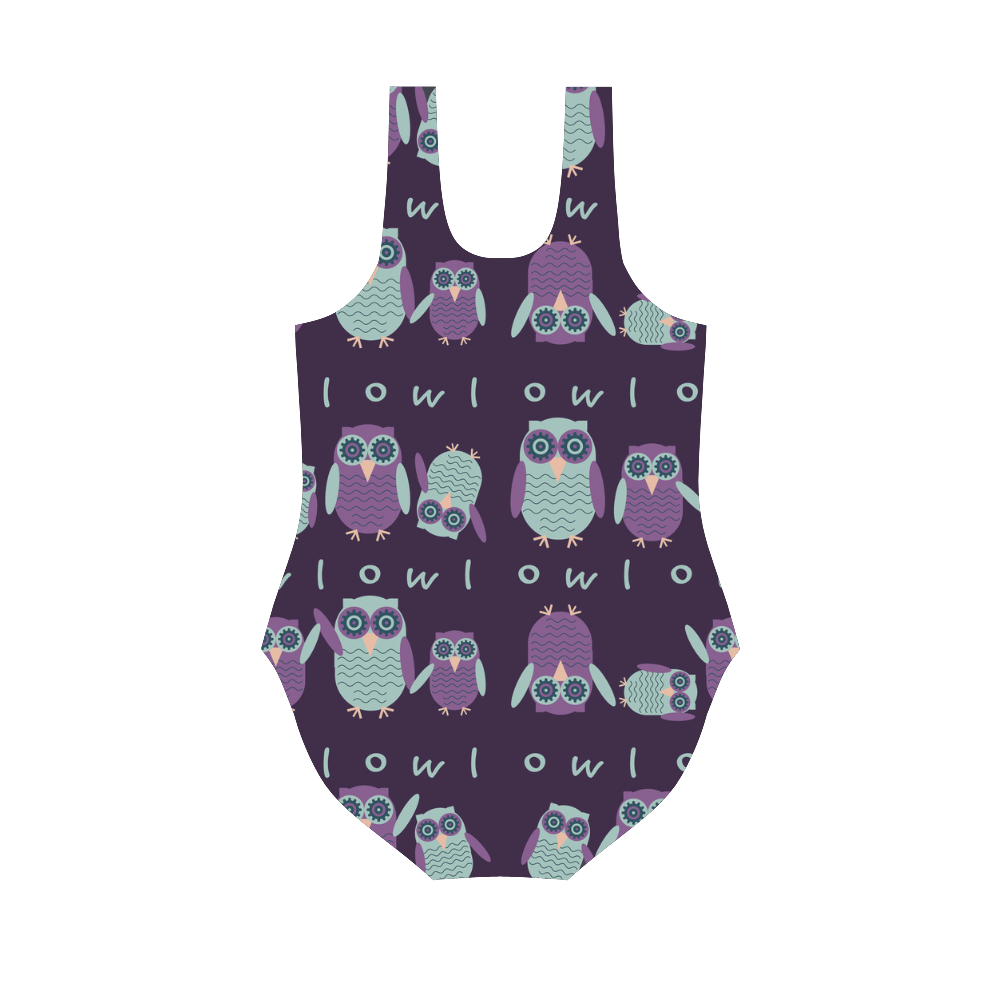 Night Owls Vest One Piece Swimsuit (Model S04) | ID: D423156