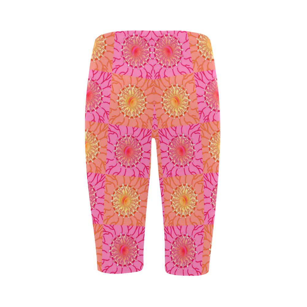 Chequered Veins Hestia Cropped Leggings (Model L03) | ID: D427089