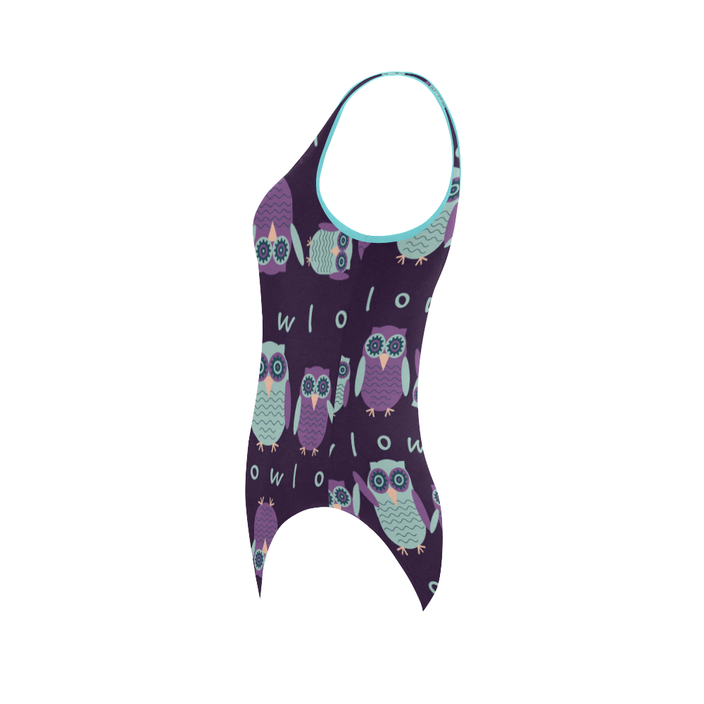 Night Owls Vest One Piece Swimsuit (Model S04) | ID: D423156