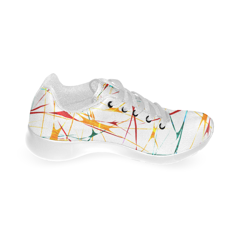 Colorful Abstract Lines Women’s Running Shoes (Model 020) | ID: D440354