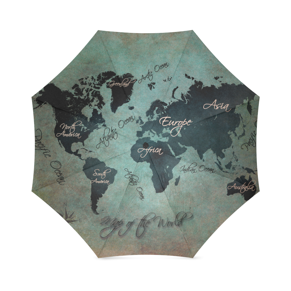 world map Foldable Umbrella (Model U01) | ID: D457891