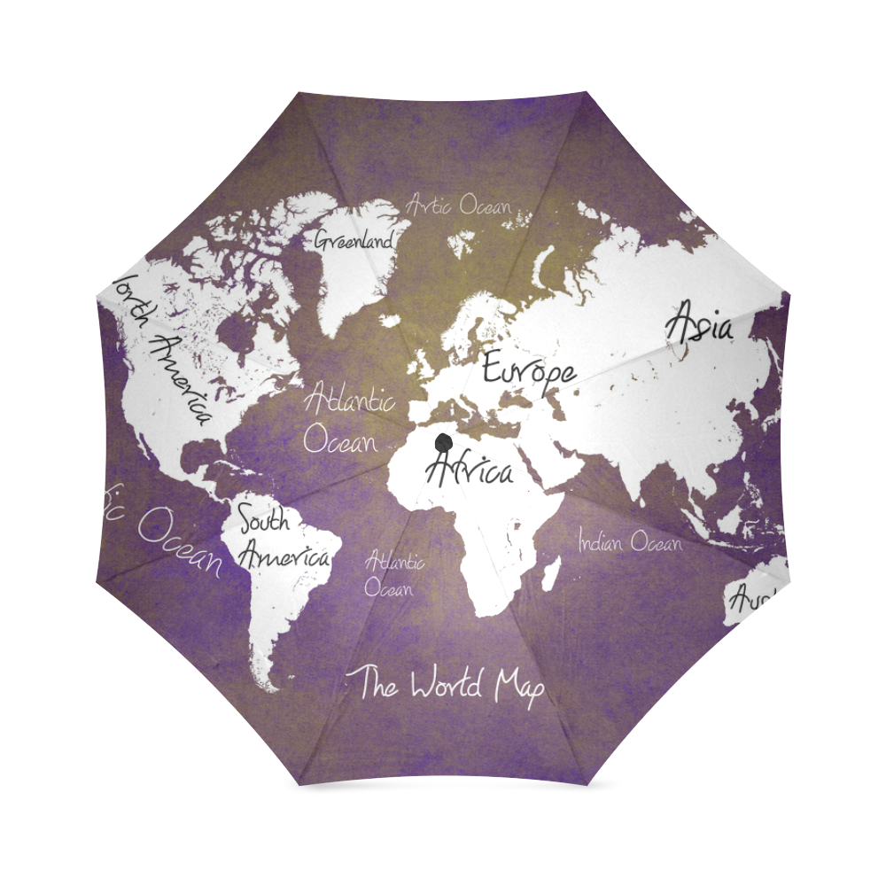 world map Foldable Umbrella (Model U01) | ID: D457922