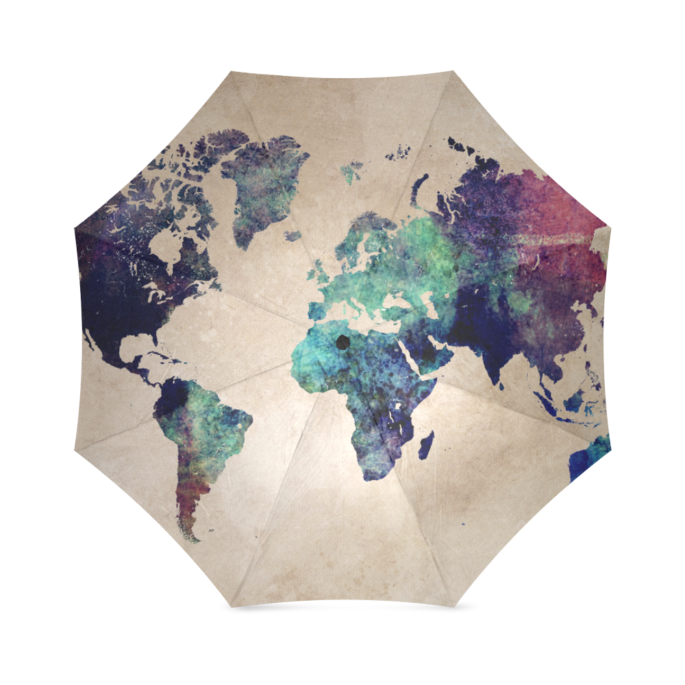 world map Foldable Umbrella (Model U01) | ID: D457909