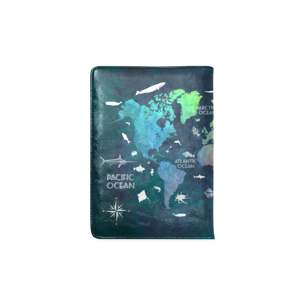 world map Custom NoteBook A5 | ID: D458093