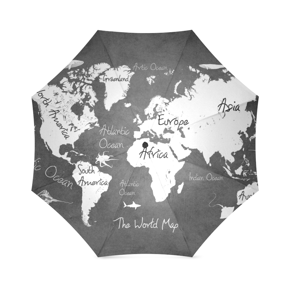 world map Foldable Umbrella (Model U01) | ID: D457902
