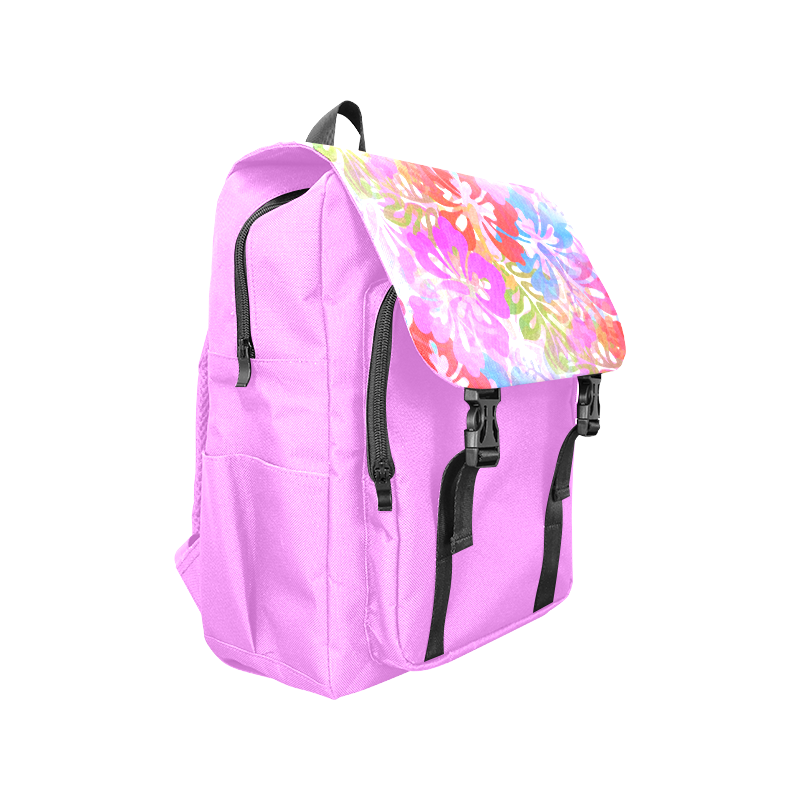 Hibiscus Flower Dreams Casual Shoulders Backpack (Model 1623) | ID: D468334